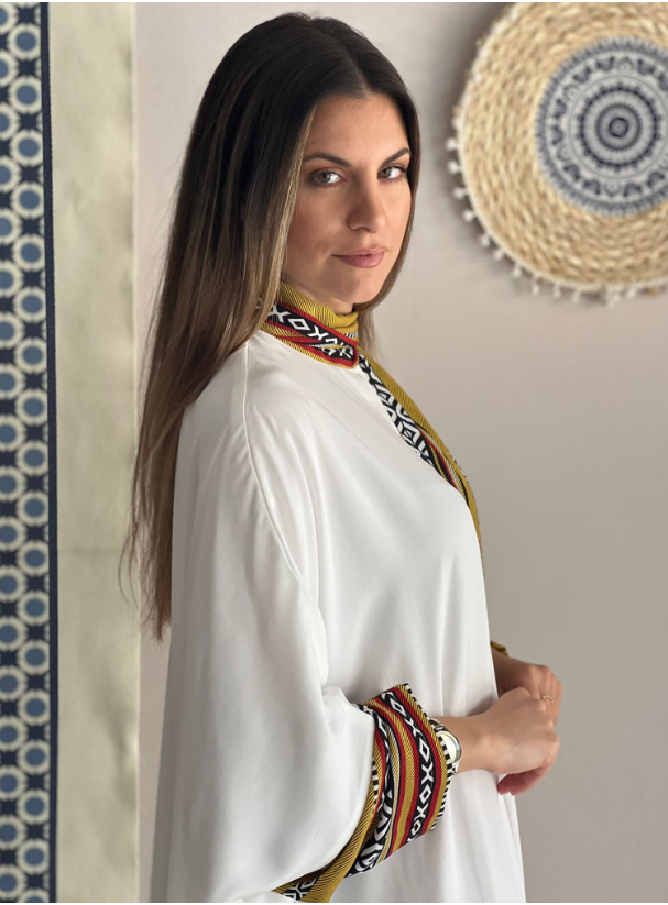 Sadaw kaftan Pure Cotton kaftan with sadaw scarf Kaftans from at Boksha
