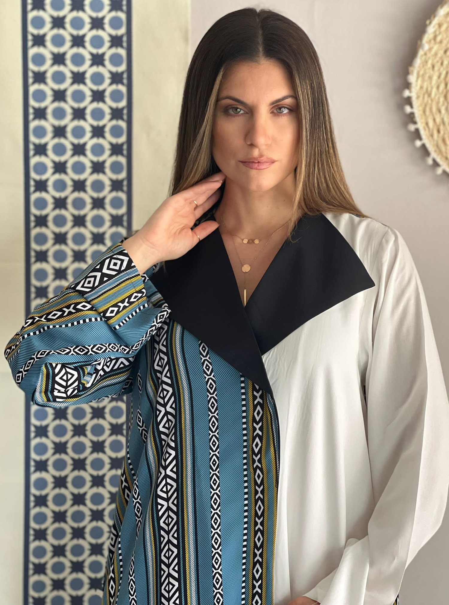 Half sadaw Cotton sadaw kaftan with modern touch Kaftans from at Boksha